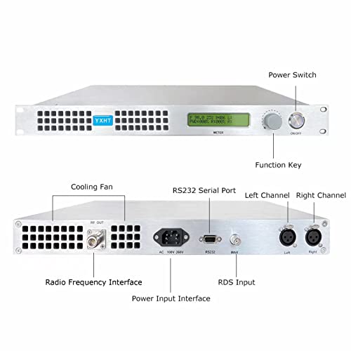 FCC Certified FM Transmitter for Church 50W Broadcast Transmitter with Cable and Antenna FCC ID is 2A6BQ-YXHT