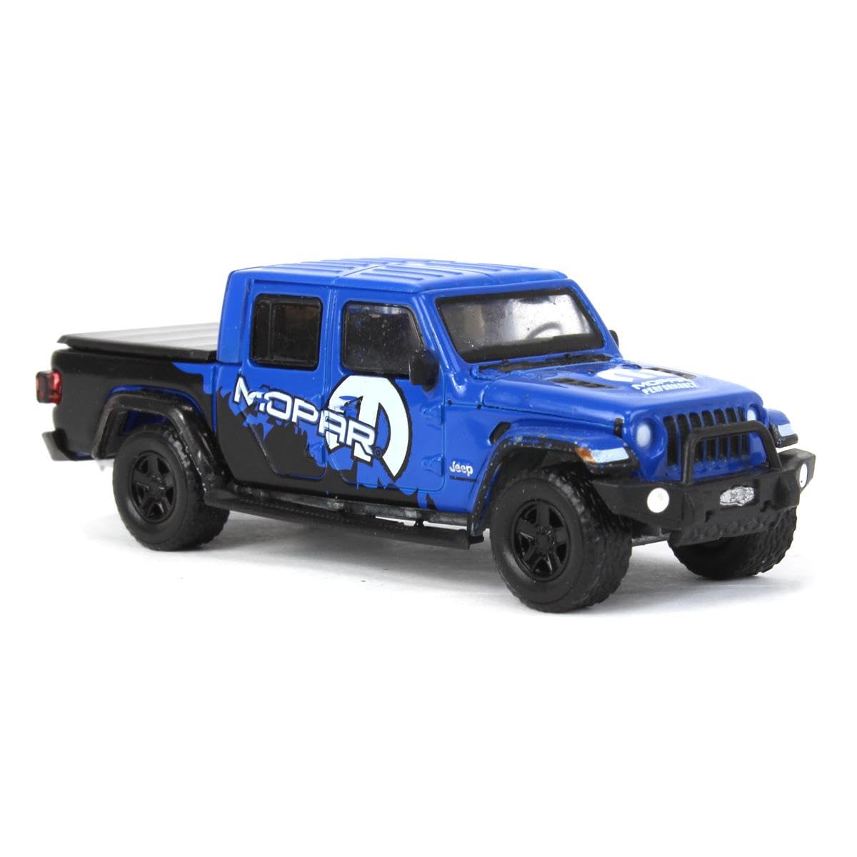2021 Gladiator Pickup Truck w/Tonneau Cover & Off-Road Bumpers Blue & Black Blue Collar Collection 1/64 Diecast Model Car by Greenlight 35220 F