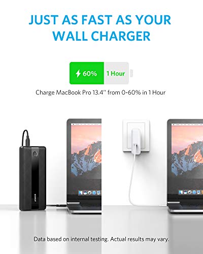 Anker Portable Charger, PowerCore III Elite 19200 60W Power Bank Bundle with 65W PD Wall Charger for USB C MacBook Air/Pro/Dell XPS, iPad Pro, iPhone 12/11/mini/Pro and More