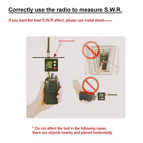 Mcbazel Surecom SW-102 Digital VHF/UHF 125-525Mhz Antenna Power & SWR Meter