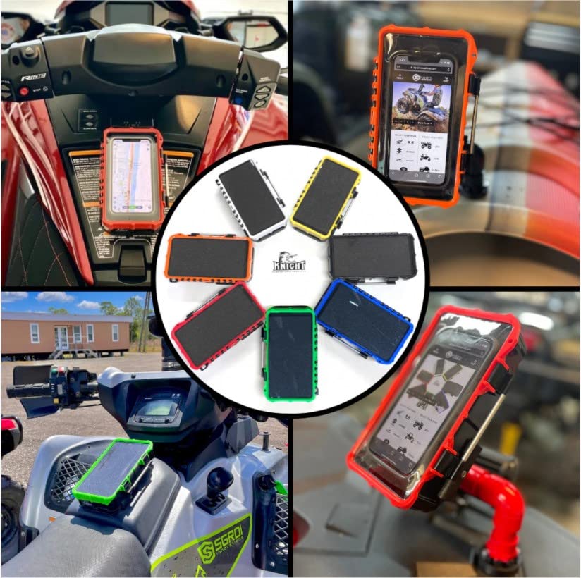 Sgroi Innovations, LLC SafeBox (Orange) - Universal, Waterproof Cell Phone Case. Allows Full Usage of Phone While Protected from The Elements!