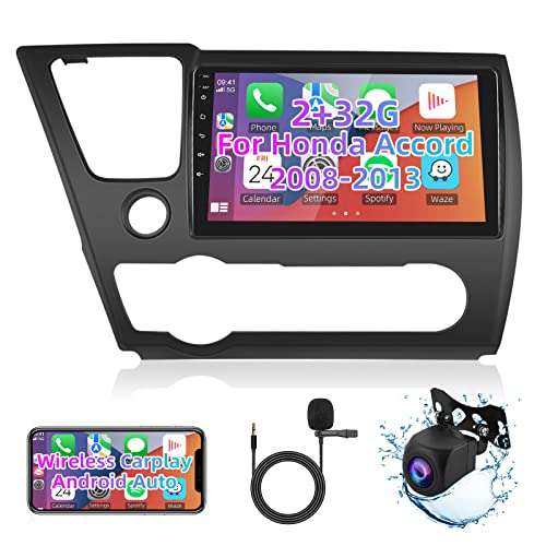 2+32G Android Stereo for Honda Civic 2013 2014 2015 2016 2017 Support Wireless Carplay&Android Auto with 9 inch Touchscreen GPS Navigation Bluetooth USB WiFi FM/RDS Radio Receiver Backup Camera