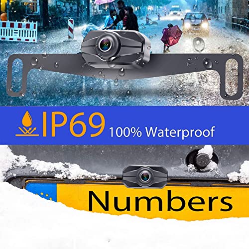 Yakry Wireless Backup Camera HD 1080P 5 Inch Monitor 2 Channels Kit System Bluetooth Hitch Rear View Reverse Cam Truck Car Camper RV Minivan Waterproof Night Vision DIY Gridlines Y24