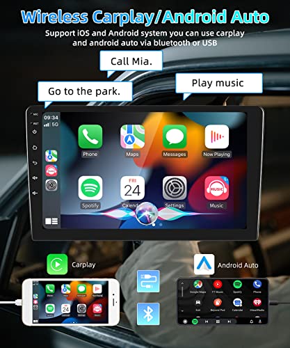 2+32G Android Stereo for Honda Civic 2013 2014 2015 2016 2017 Support Wireless Carplay&Android Auto with 9 inch Touchscreen GPS Navigation Bluetooth USB WiFi FM/RDS Radio Receiver Backup Camera