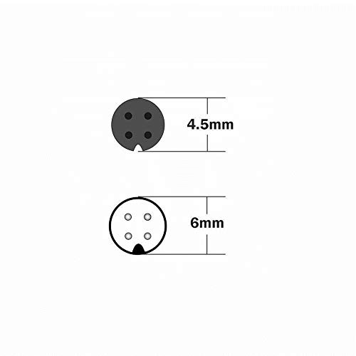 TraderPlus 5 Pack 4-Pin 6.5FT Dash Cam Rear View Mirror Backup Camera Extension Cable Cord