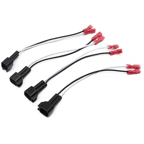 SecosAutoparts 4X Front-Rear Door Speaker Harness Adapters Compatible with Ford F-150 1999 2000 2001 2002 2003 2004 2005 2006 2007 2008 2009 2010 2011 2012 2013 2014 Replaces# β72-5600