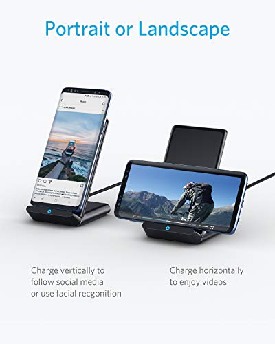 Anker Wireless Chargers Bundle, PowerWave Pad & Stand, Qi-Certified Compatible iPhone 12, 12 Mini, 12 Pro Max, 11, 11 Pro, 11 Pro Max, Xs Max, XR, 10W for Galaxy S20 S10 S9, Note 10 (No AC Adapter)