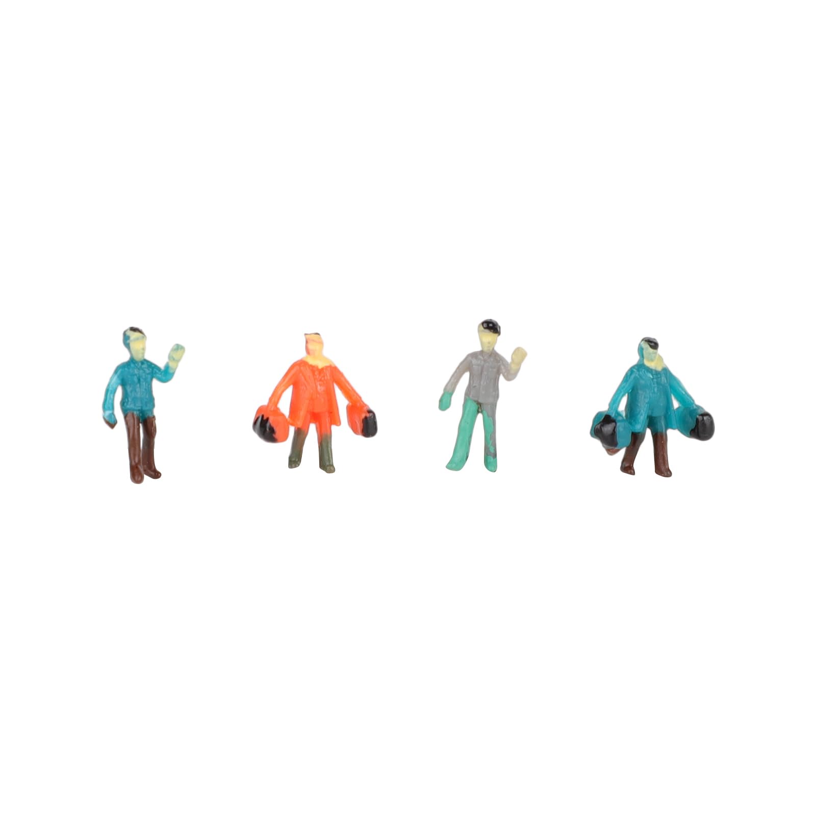 1:200 Scale Z Gauge Painted Layout Train People DIY Figure Model (Pack of 100)