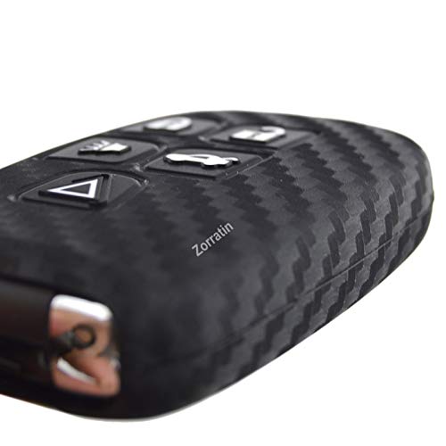 Carbon Silicone Smart Key Fob Cover for KOBJTF10A Land Rover Range Rover Evoque & Jaguar F Xe XF XJ