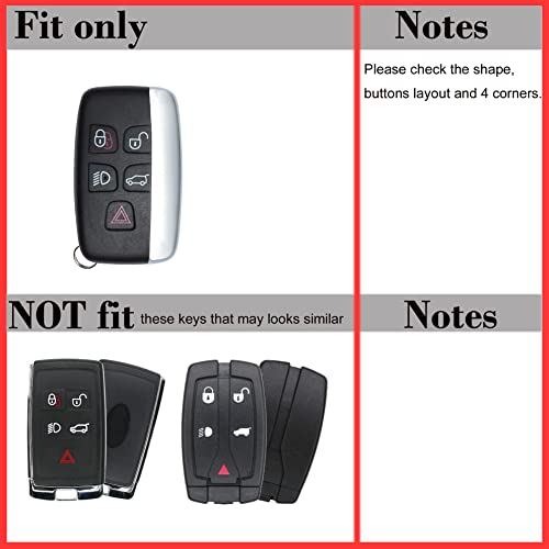Carbon Silicone Smart Key Fob Cover for KOBJTF10A Land Rover Range Rover Evoque & Jaguar F Xe XF XJ