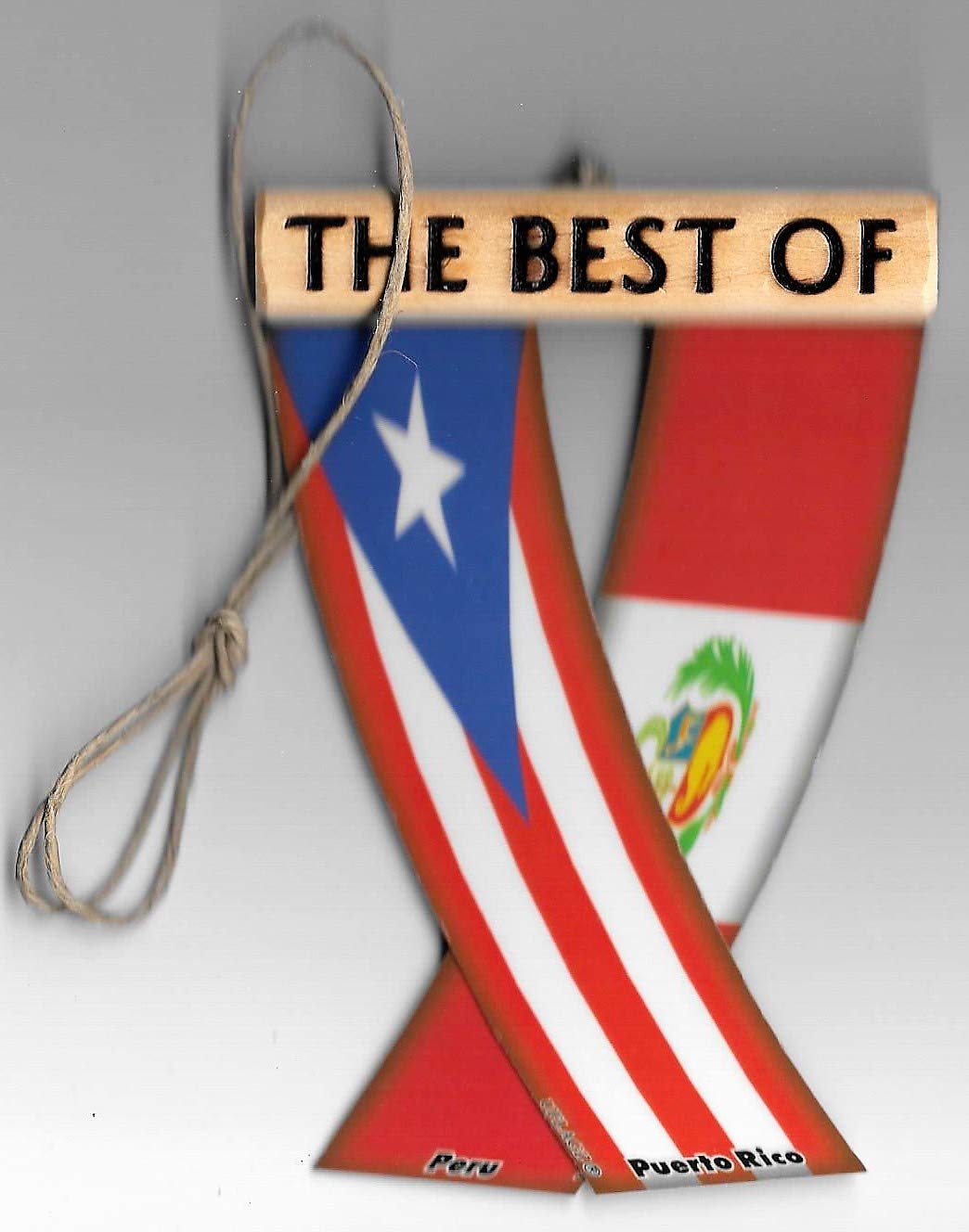 PUERTO RICO AND PERU PERURICAN BORICUA PERUVIAN CARIBBEAN SOUTH AMERICAN REARVIEW MIRROR MINI BANNER HANGING FLAGS FOR THE CAR UNITY FLAGZ™