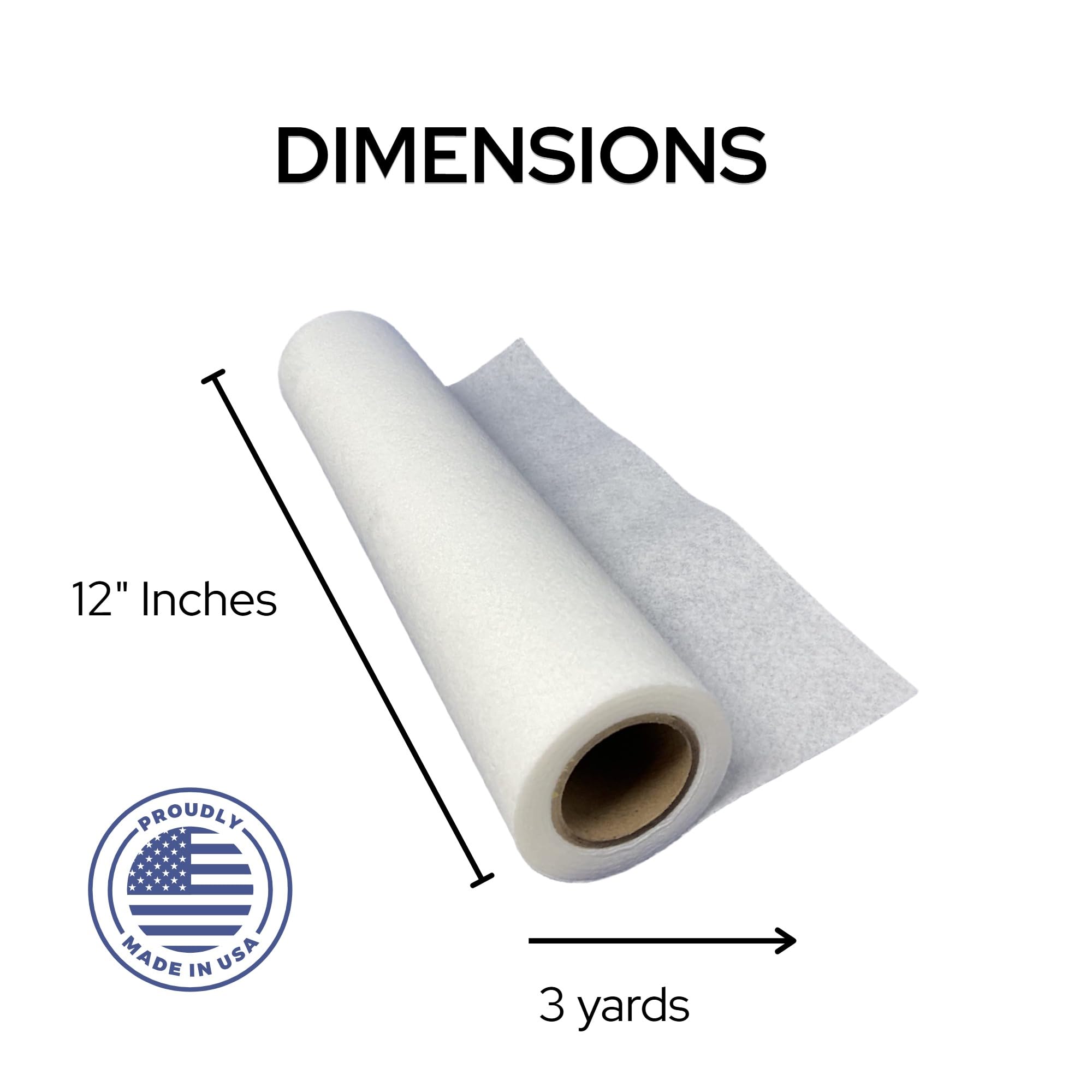 Fusible Fleece 12" x 3yd for Crafting, Quilting and Sewing