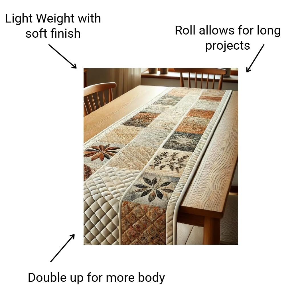 Fusible Fleece 12" x 3yd for Crafting, Quilting and Sewing