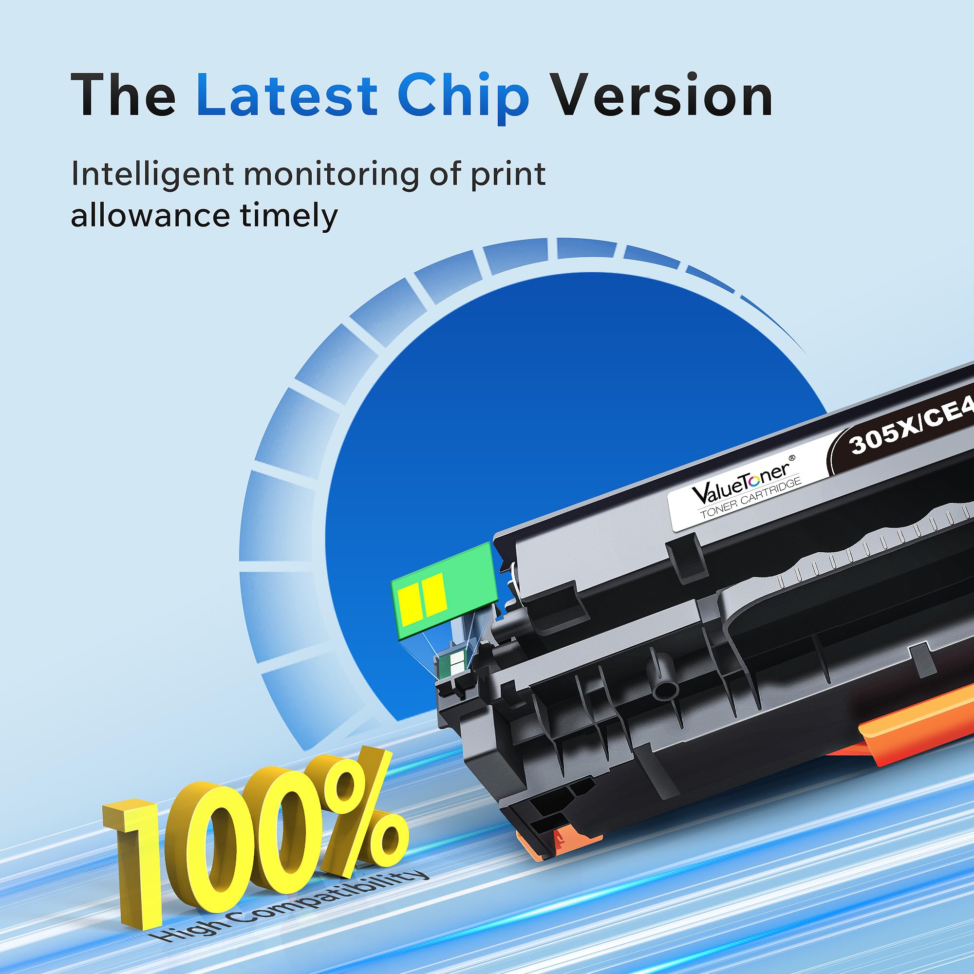 Valuetoner Remanufactured Toner Cartridge Replacement for HP 305A 305X CE410A CE410X CE411A CE412A CE413A for Pro 400 M451dn M451nw M475dn M475dw M451dw M375nw Pro 300 M351A Printer (4-Pack)