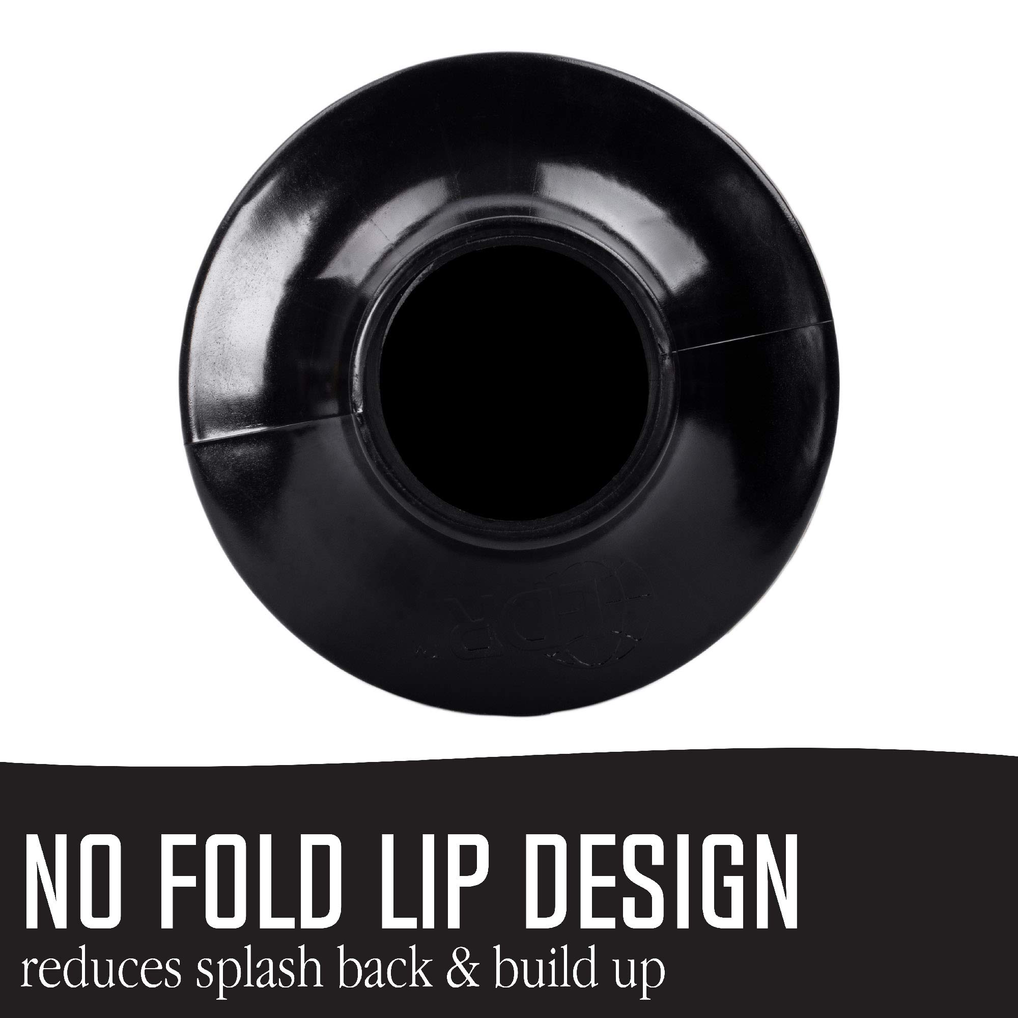 JS Jackson Supplies Professional Bellows Accordion Toilet Plunger, High Pressure Thrust Plunge Removes Heavy Duty Clogs from Clogged Bathroom Toilets, All Purpose Power Plungers for Bathrooms, Black
