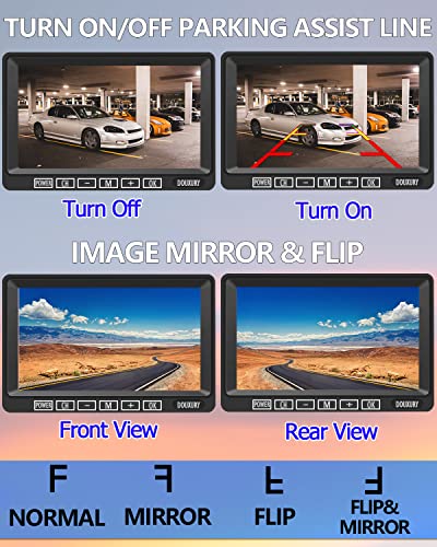 FHD 1080P 2 Digital RV Wireless Backup Camera System for RVs Trailers Trucks Motorhomes 5th Wheels 4CH 7'' Monitor Highway Monitoring System IP69K Waterproof Super Night Vision Strong Signal