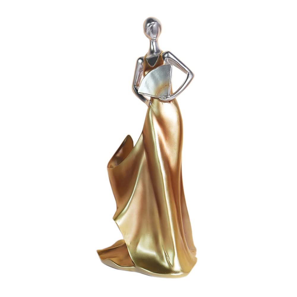 Artpaul Wine Bottle Holder Beauty Lady Statue Wine Bottle Stand Lady Wine Rack Decoration Wine Cork Holder Decor Wine Decor for Kitchen Bar (Golden)
