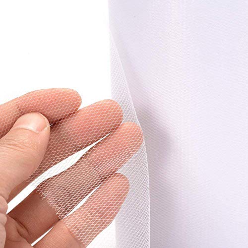 ZKC Tulle Fabric Rolls, 6 Inch x 100 Yards (300 feet) Tulle Spool for Wedding Party Decorations Gift Bow DIY Craft Tutu Skirt (White)