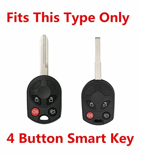Rpkey Silicone Keyless Entry Remote Control Key Fob Cover Case protector Replacement Fit For Ford Lincoln Mercury OUCD6000022 164-R8046 164-R7040 CWTWB1U722(White)
