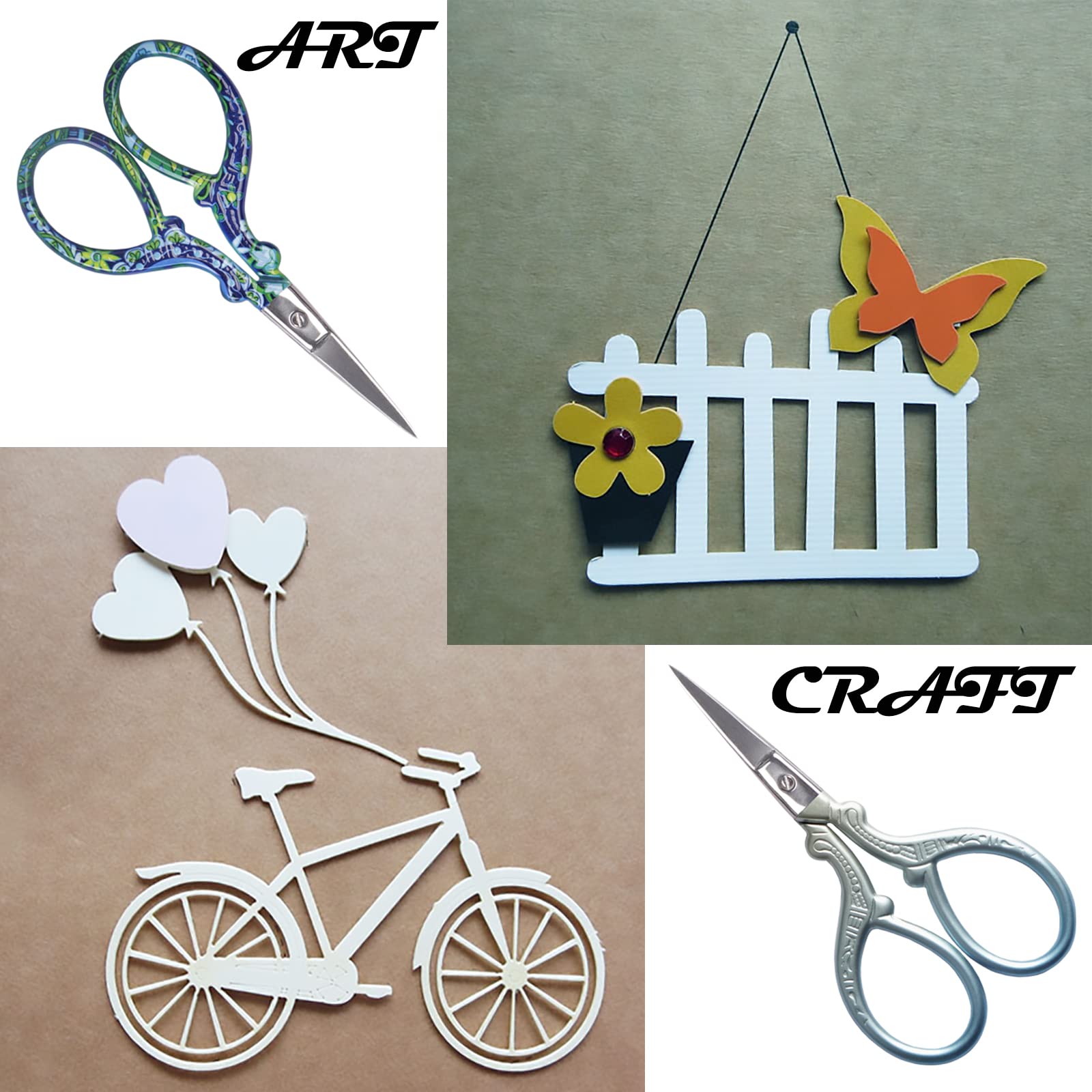 KISTARCH 2pcs 3.6inch Small Precision Embroidery Scissors,Sewing scissors with leather sheath cover for Needlework Craft Art Work Manual Sewing Handicraft DIY Tool Detail Cutting Everyday Use