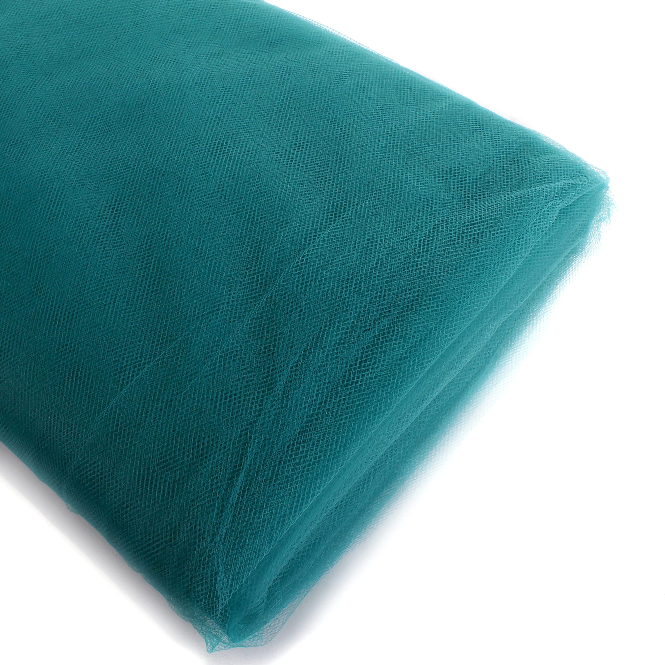 HairBow Center 54'' by 25 Yards Premium Tulle Fabric Bolt For Crafts, Weddings, Party Decorations, Gifts - Teal