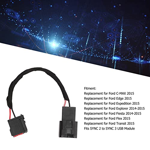 GEN 2a USB HUB Module Wiring Harness High Performance Replacement for Ford SYNC 2 to SYNC 3, USB Media Hub Power Harness Adapter, steering wheel control steering control interface ford sync 3 SYN