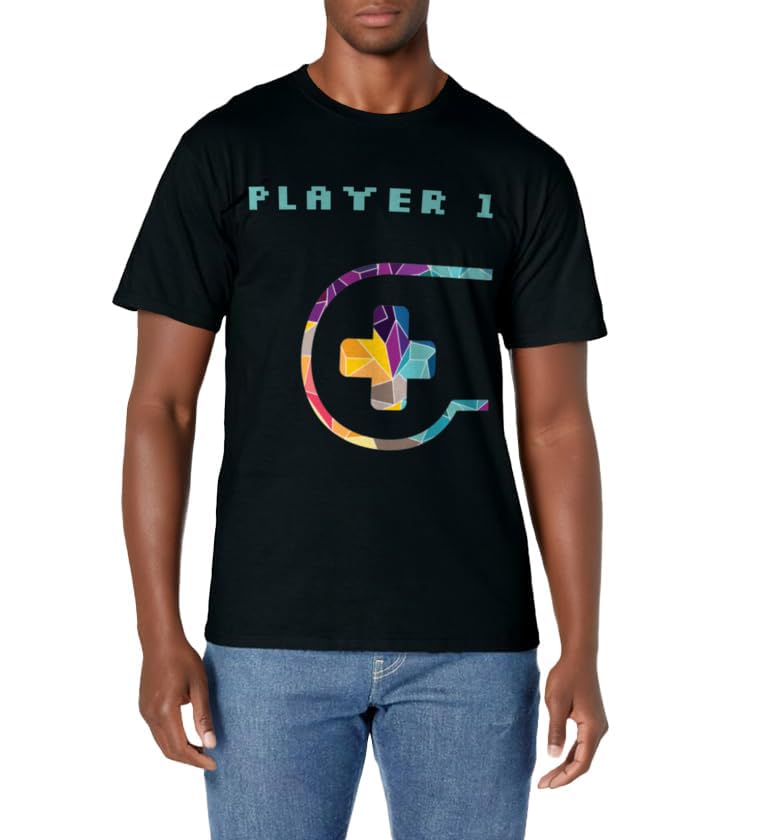Player 1 Player 2 Shirts Matching Couple Gamer Gaming Gift T-Shirt