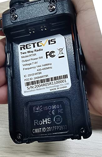 Retevis RT-5R Walkie Talkies Long Range, Dual Band 128CH High Power Handheld Two Way Radios, 1400mAh Rechargeable 2 Way Radios with Shoulder Mic, for Hunt, Hiking (2 Pack)