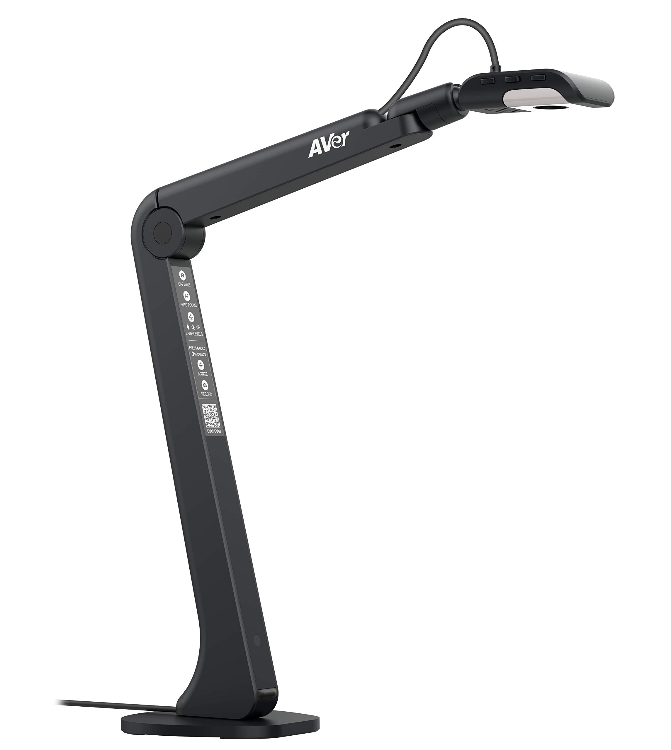 AVer M5 Document Camera - USB Webcam for Remote Video Conferencing - HD for PC, Mac, Chromebook, Zoom, and More - Perfect for Distance Learning, Classroom Teaching, Recording, Working, & More