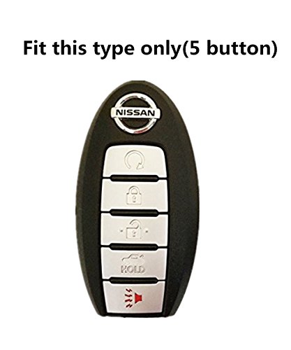 KAWIHEN Silicone Key Fob Cover Fit for Nissan 5 button Armada Murano Maxima Altima Sedan Pathfinder 285E3-3TP5A KR5S180144014(sky blue)