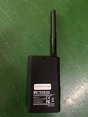 Retekess FT11 FM Transmitter,Portable FM Broadcast Transmitter for Church with Microphone, Rechargeable FM Radio Stereo Station for Drive-in Movie,Parking Lot,Support TF Card AUX Input