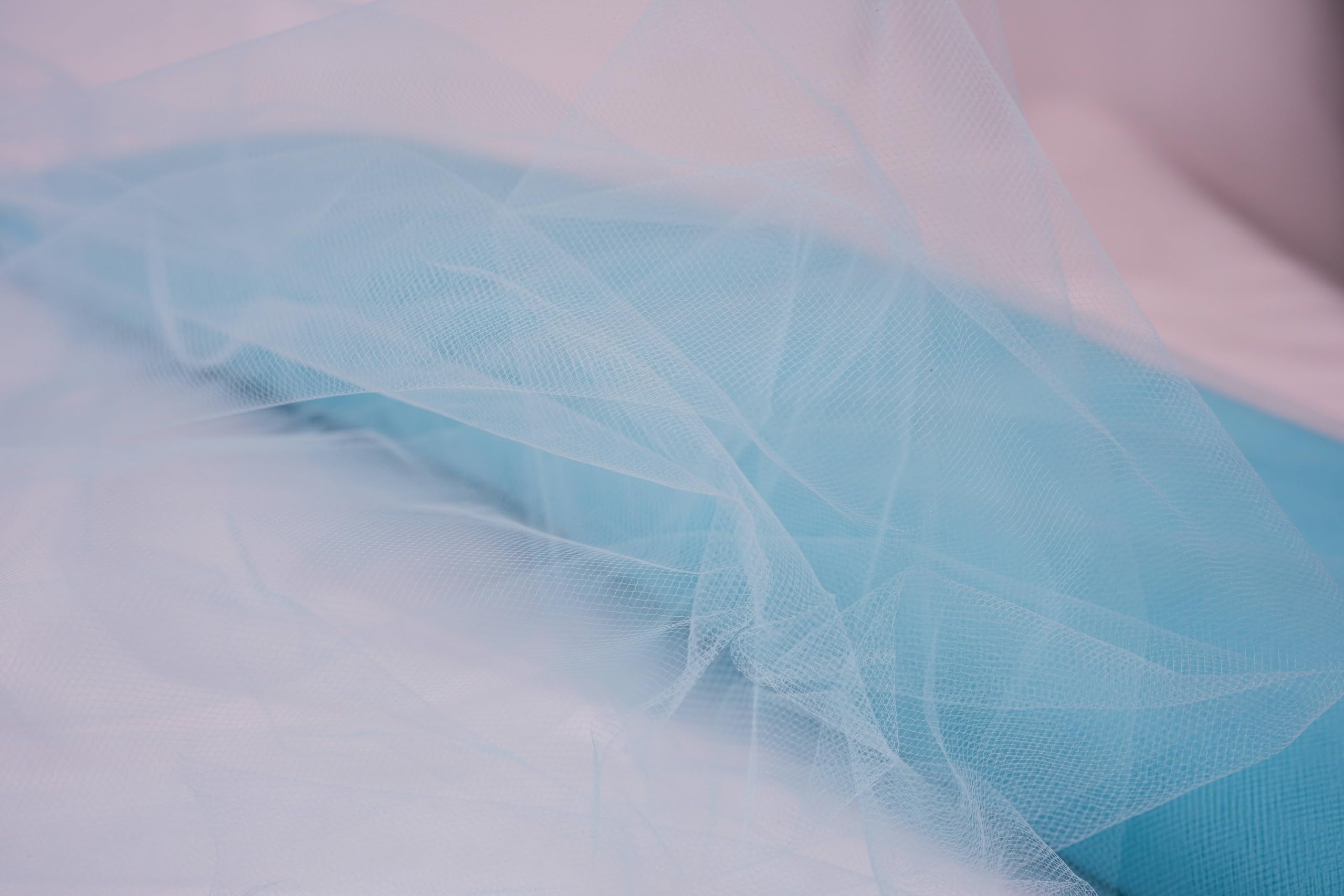 Craft And Party, Light Blue Fabric Tulle Roll 54 Inch by 40 Yards (120 ft) Fabric Tulle Bolt for DIY Tutu Skirt, Wedding and Decoration (Light Blue)