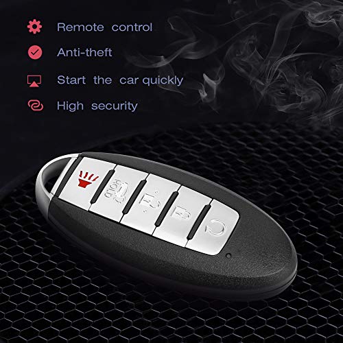 5 Buttons Keyless Entry Remote Control Replacement Smart Key Proximity Fob Fits for Nissan Rogue 2019-2020 FCC ID: KR5TXN4 Continental: S180144507