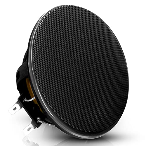 Pyle 3.5 Inch Car Audio Speaker - Single Voice Coil Subwoofer with Grill Cover and Rubber Edge - PLMW36,Black