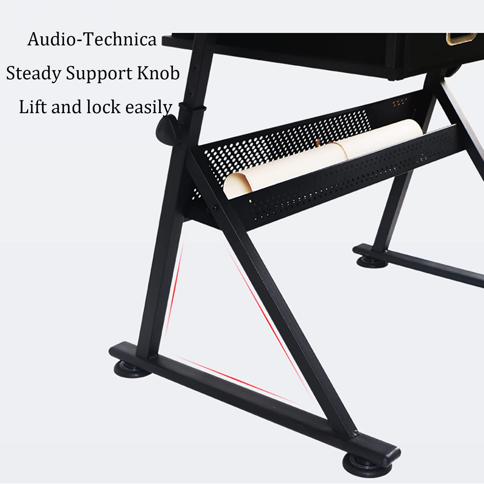EESHHA Drawing Table Adjustable Height Drafting Desk/Tiltable Glass Tabletop Drawing Table with 2 Storage Drawers and One Side, for Reading, Writing Art Craft W/Stool, 90 * 60 * 78-93CM
