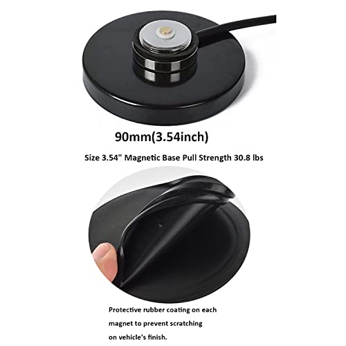 HYS Amateur Pre-Tuned Dual-Band VHF/UHF Dual Band NMO Antenna for 2m 70cm Mobile Radios W/Magnetic Base 5M(16.4ft) RG58 Cable PL-259 UHF Mag Mount