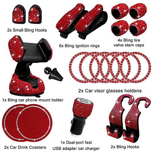 Yixin YIXIN Car Accessories for Women, Bling Set, Car Phone