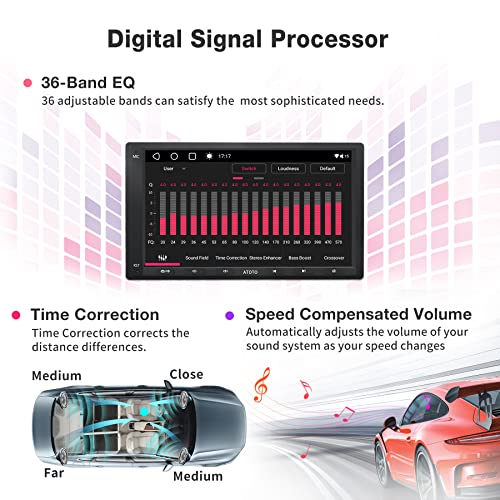 ATOTO A6PF Android Double-DIN Car Stereo, Wireless CarPlay, Wireless Android Auto, Mirrorlink, 7" Touchscreen in-Dash GPS Navigation, Dual Bluetooth, WiFi/BT/USB Tethering, HD LRV, 2G+32G, A6G2A7PF