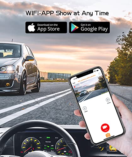 Milerong Dash Cam Front and Rear, FHD 1080P WiFi Dash Cam Pro, Dash Camera with SD Card, 3.16" Screen Car Dashcam with Enhanced Night Vision,Adjustable Camera, 24Hrs Parking Mode, Motion Detection,WDR