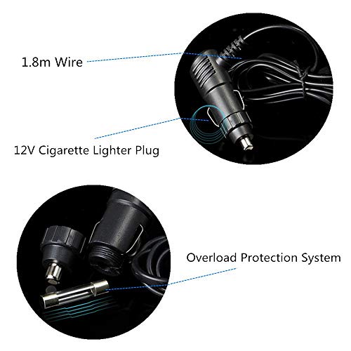 Electric Car Cooling Fan, Dual Head 12V 360 Degree Rotatable for Auto Truck Vehicle Boat