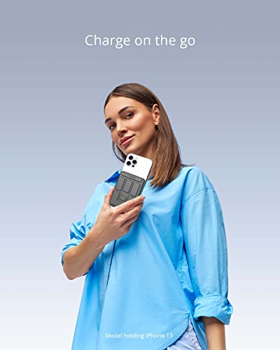 iChargeĀ® Magnetic Wireless Power Bank - Mag-Safe Battery Portable Charger & USB-C 22.5W with Foldable Stand Compatible with iPhone 14/13/12/Pro/Pro Max/Mini Battery Pack, 10,000mAh Fast Charging