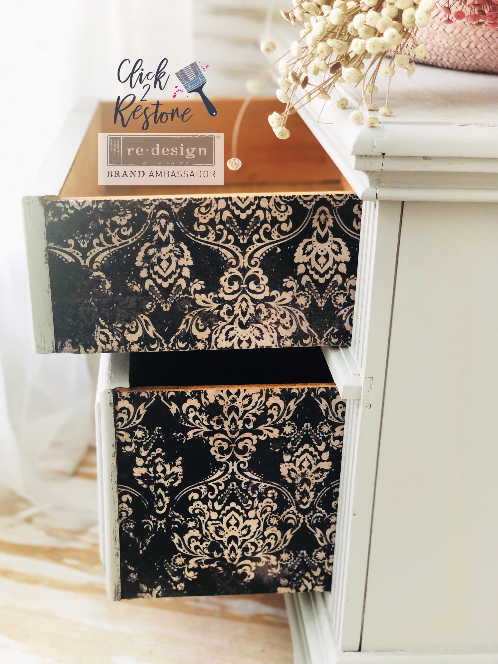 Prima Re-Design Decoupage Decor Tissue Paper 19"x30"-Dark Damask-REDTP-47704 Redesign Décor' Easter Day Decorations St. Patrick's Day,Easter Decorations,Great Mother Gifts