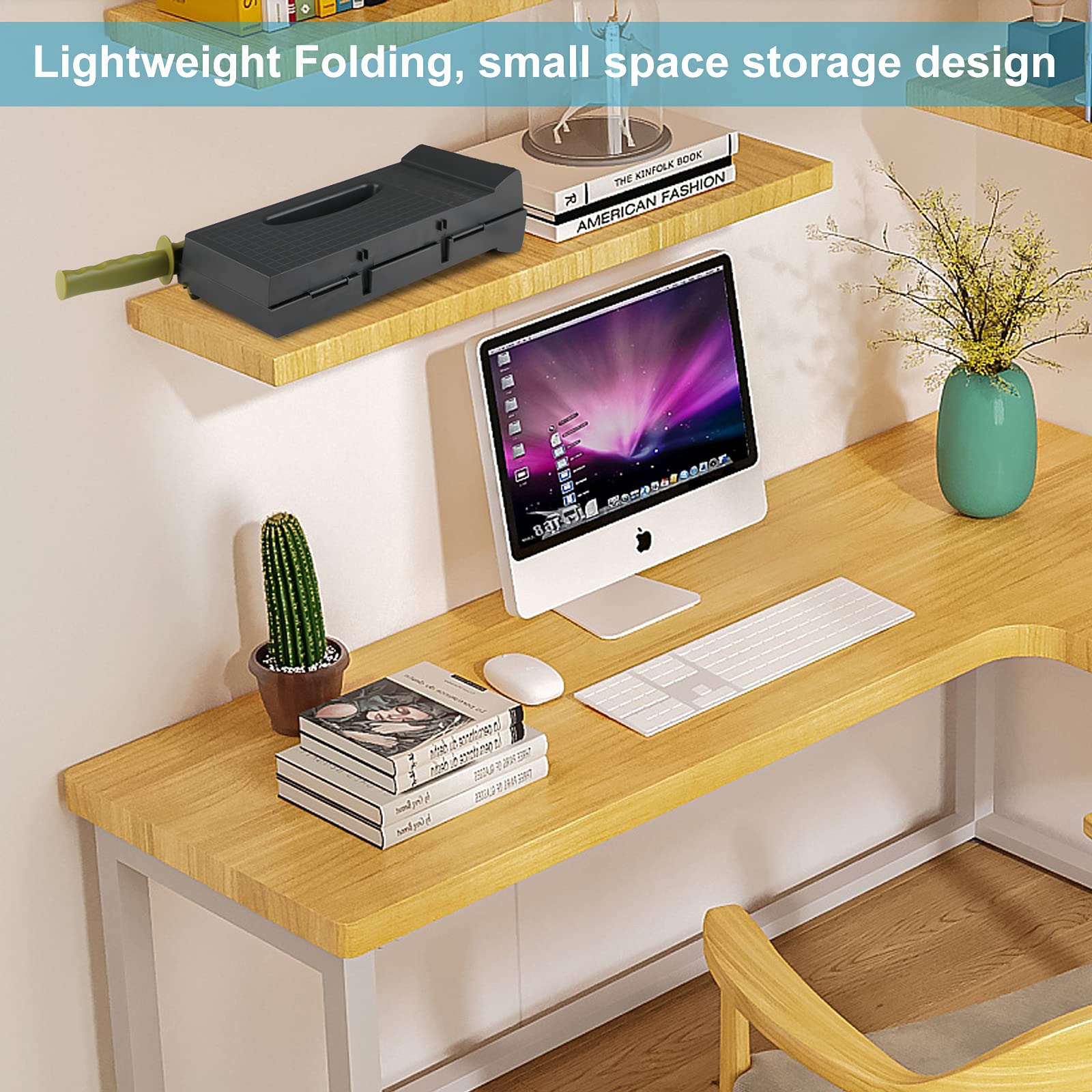 Meafeng A4 Paper Trimmer, Foldable Guillotine Paper Cutter with Hand-held, 12 inch Cut Length, 16 Sheets Capacity, for Scrapbooking Crafts Photo & Label