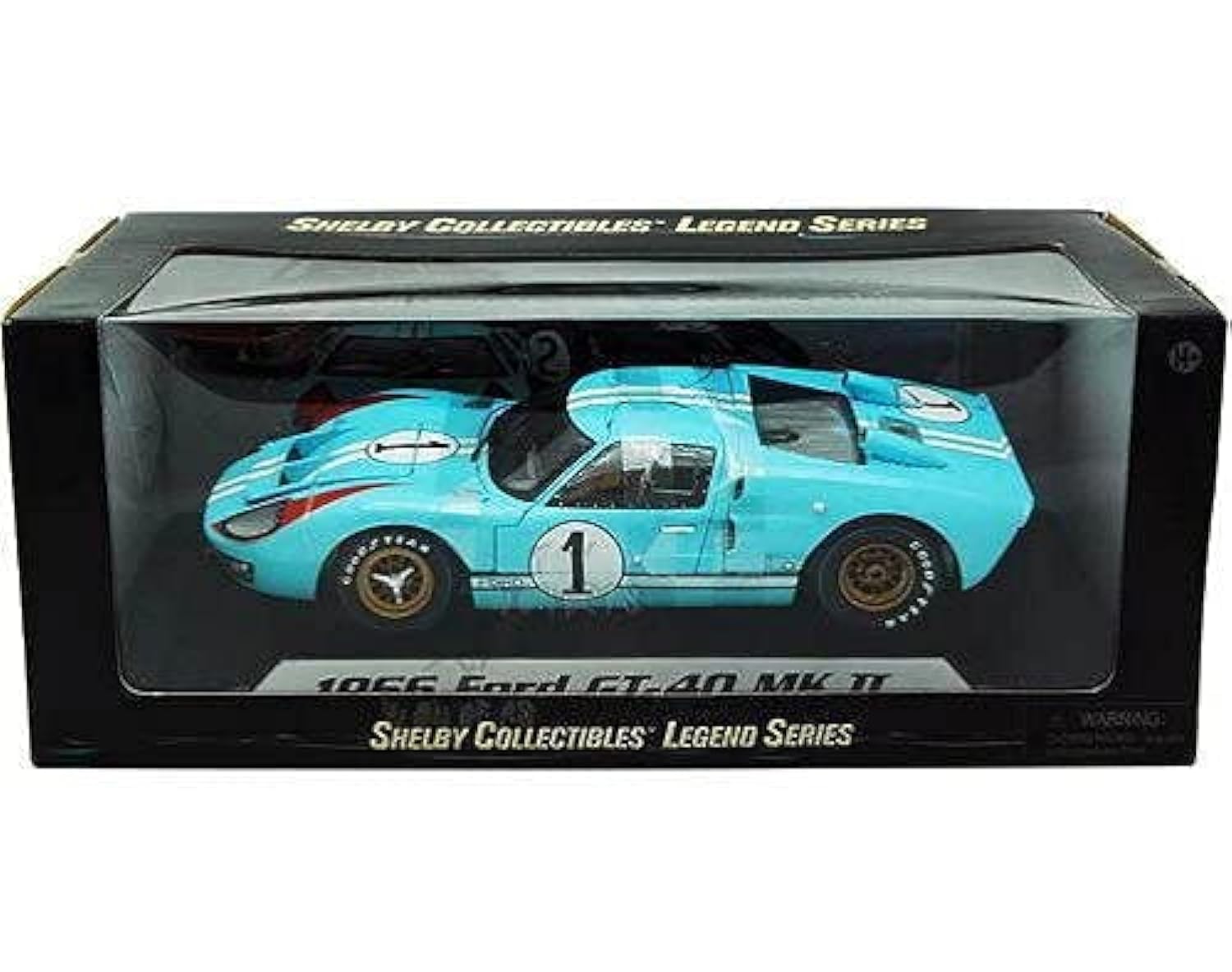 1966 Ford GT40 Mark II #1 Le Mans Miles/Hulme 1/18 Gulf Blue (Clean Version)
