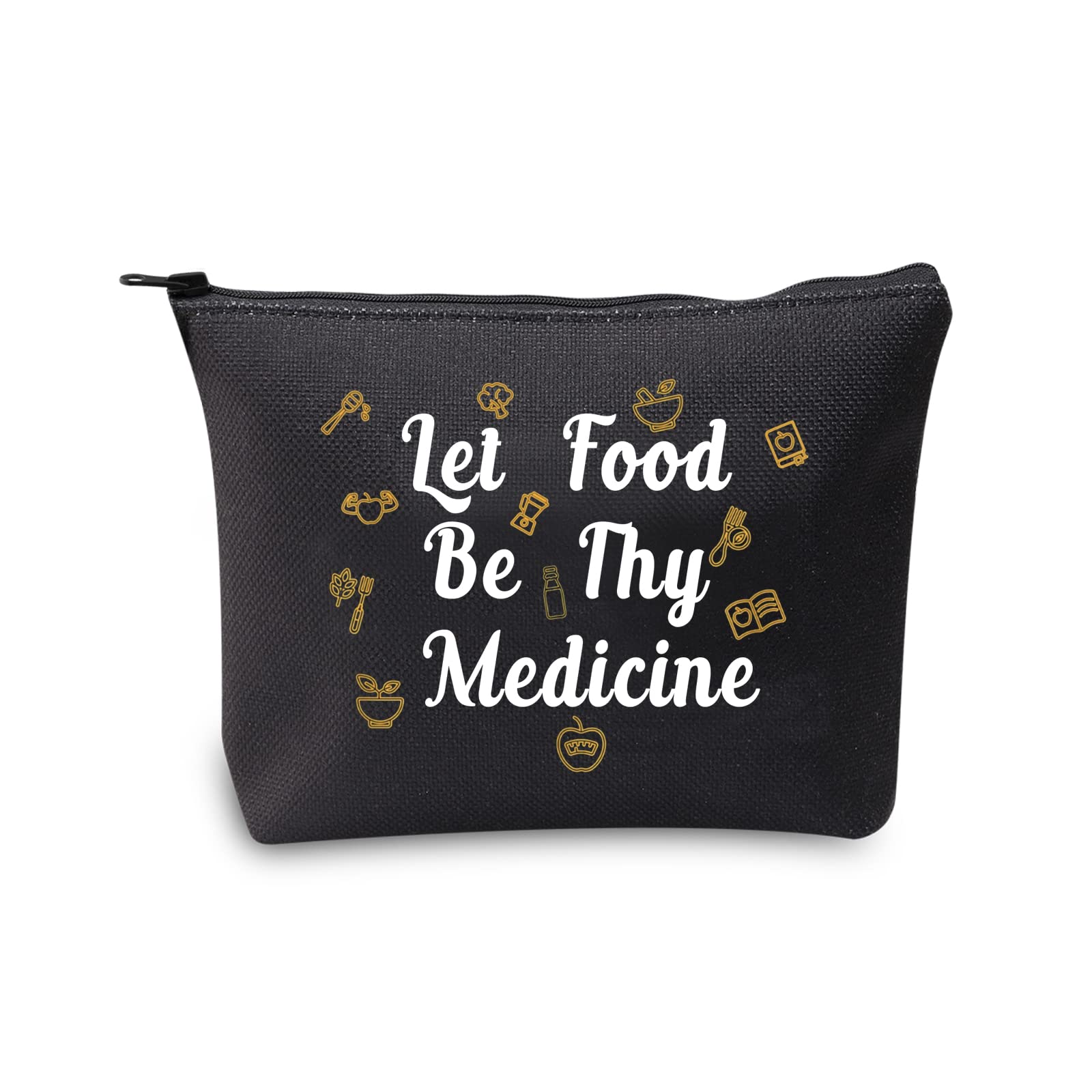 VAMSII Registered Dietitian Gifts Nutritionist Makeup Toiletry Bag Dietetics Student Zipper Pouch (Dietitian Makeup Bag)