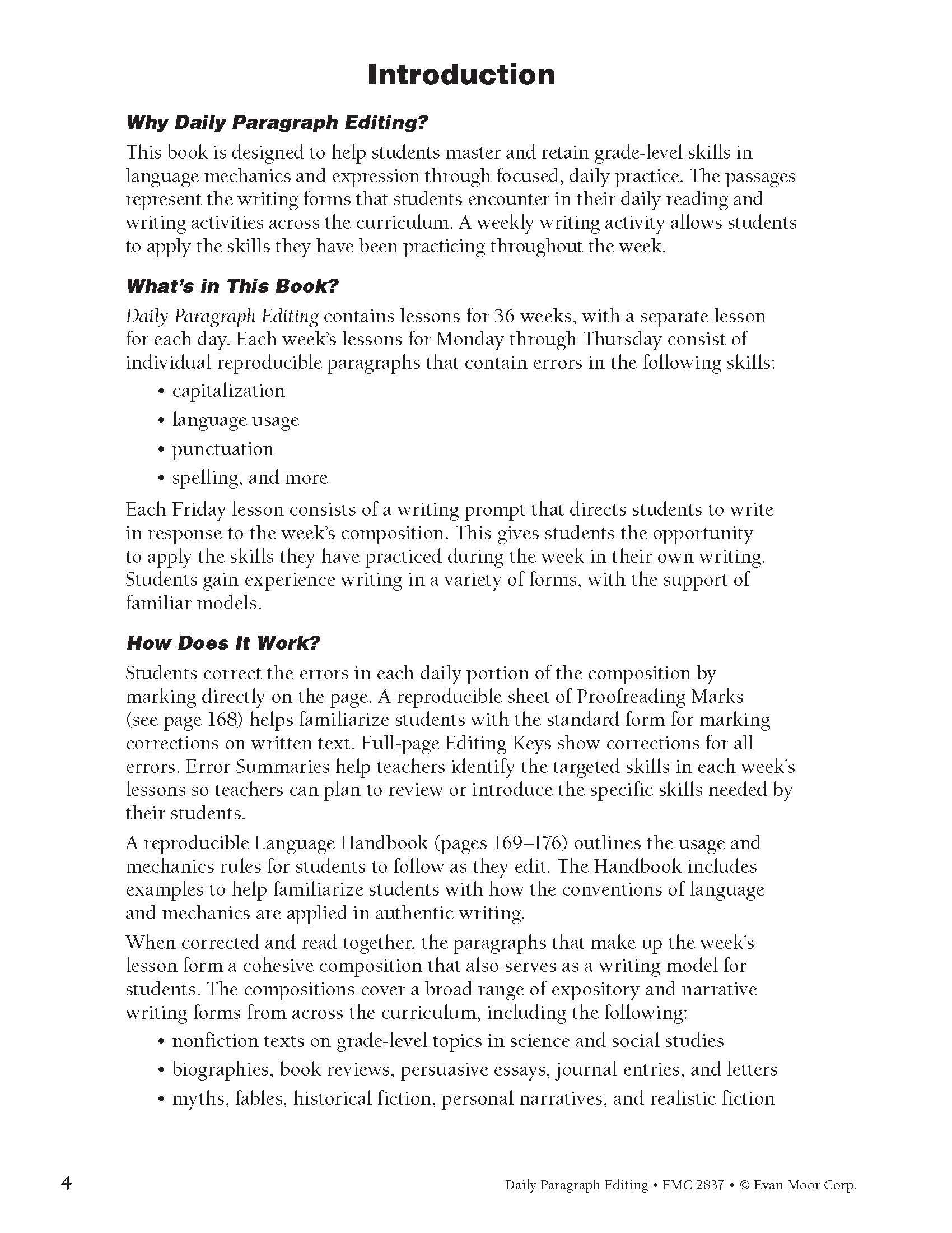 Evan-Moor Daily Paragraph Editing, Grade 7