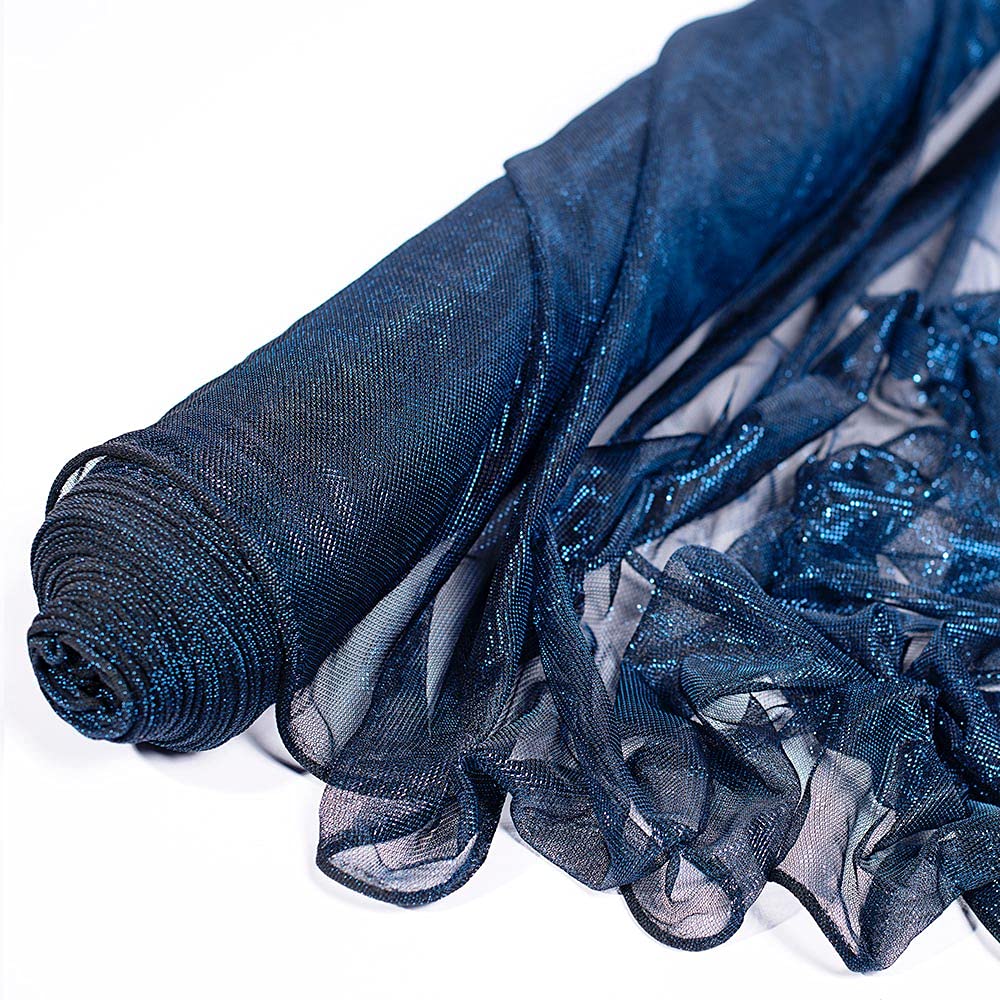 Anderson's Turquoise Metallic Tulle Fabric Roll, 51 Inches x 40 Yards, Sheer Fabric for Wedding Decorations, Baby Shower, Gender Reveal, Prom, Homecoming, Photo Backdrops, Arch Draping