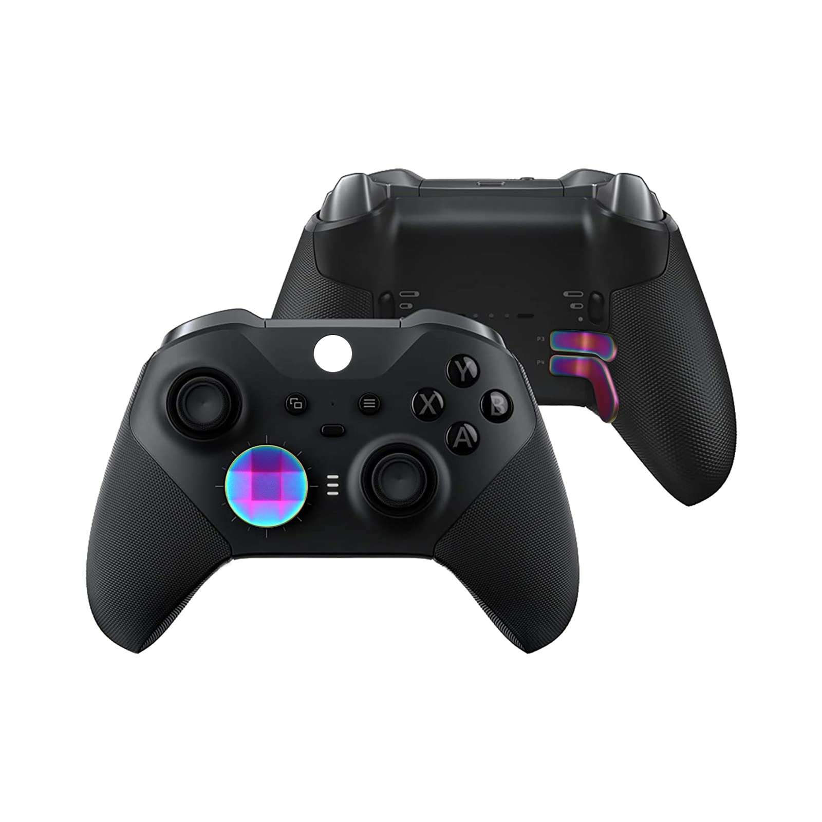 EASEGMER Replacement Thumbsticks for Xbox One Elite Controller Series 2, 10 in 1 Plating Accessories Kits Parts Including 4 Swap Joysticks,4 Paddles,1 Standard D-Pads (Gradient Joysticks)