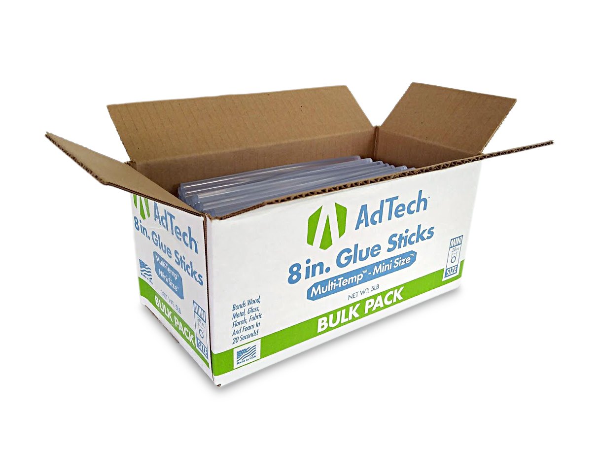 AdTech 8 inch Mini Hot Glue Sticks, Clear