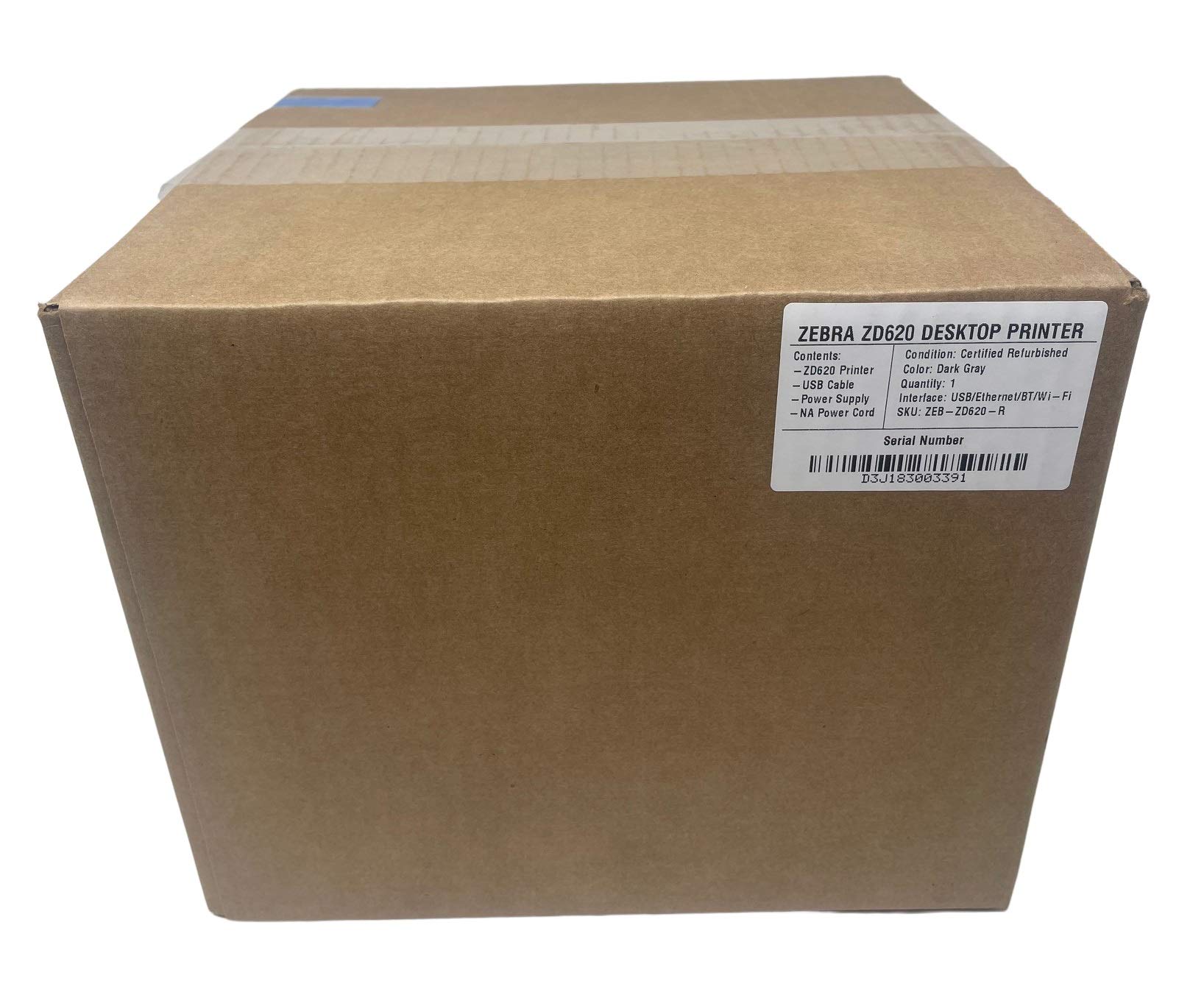 Zebra - ZD620d Direct Thermal Desktop Printer with LCD Screen - Print Width 4 in - 203 dpi - Interface: WiFi, Bluetooth, USB, Serial, Ethernet - ZD62142-D01L01EZ (Renewed)